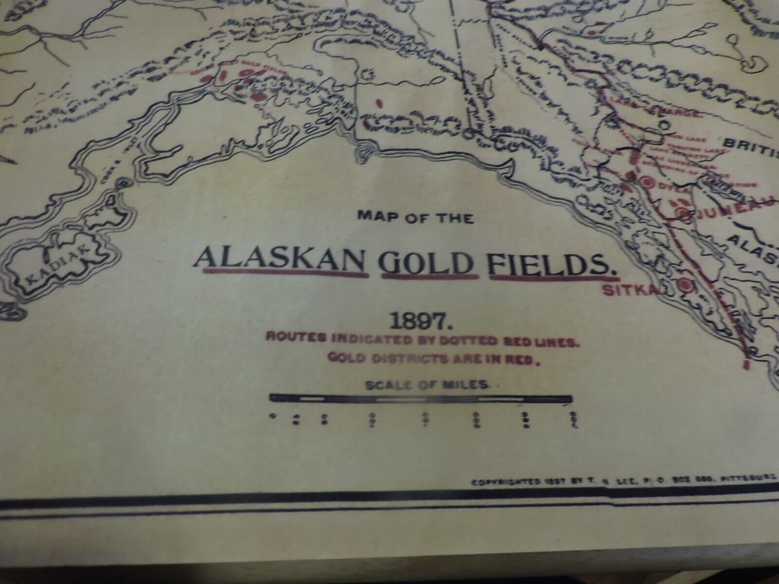 MAP OF THE ALASKAN GOLD FIELDS OF 1897-SOUVENIR OF ALSKA – Juniors ...