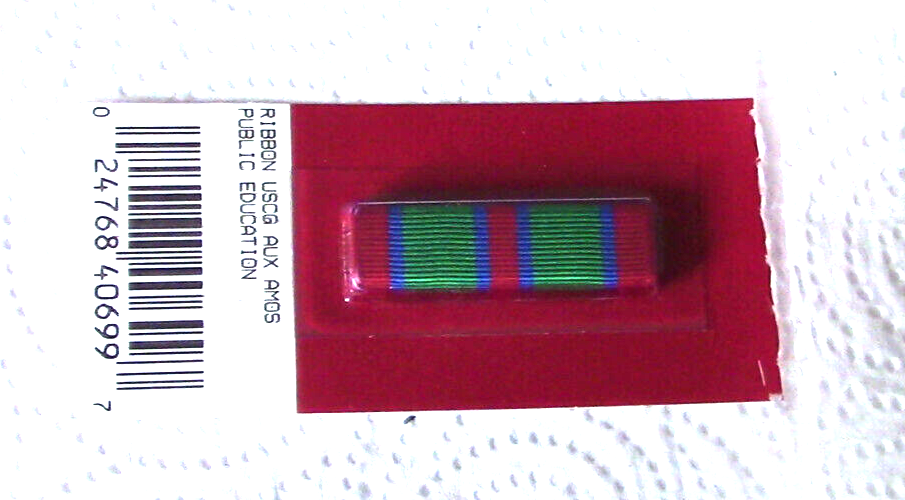 U S Coast Guard Auxiliary (USCGA) Ribbon: AMOS Public Education ...