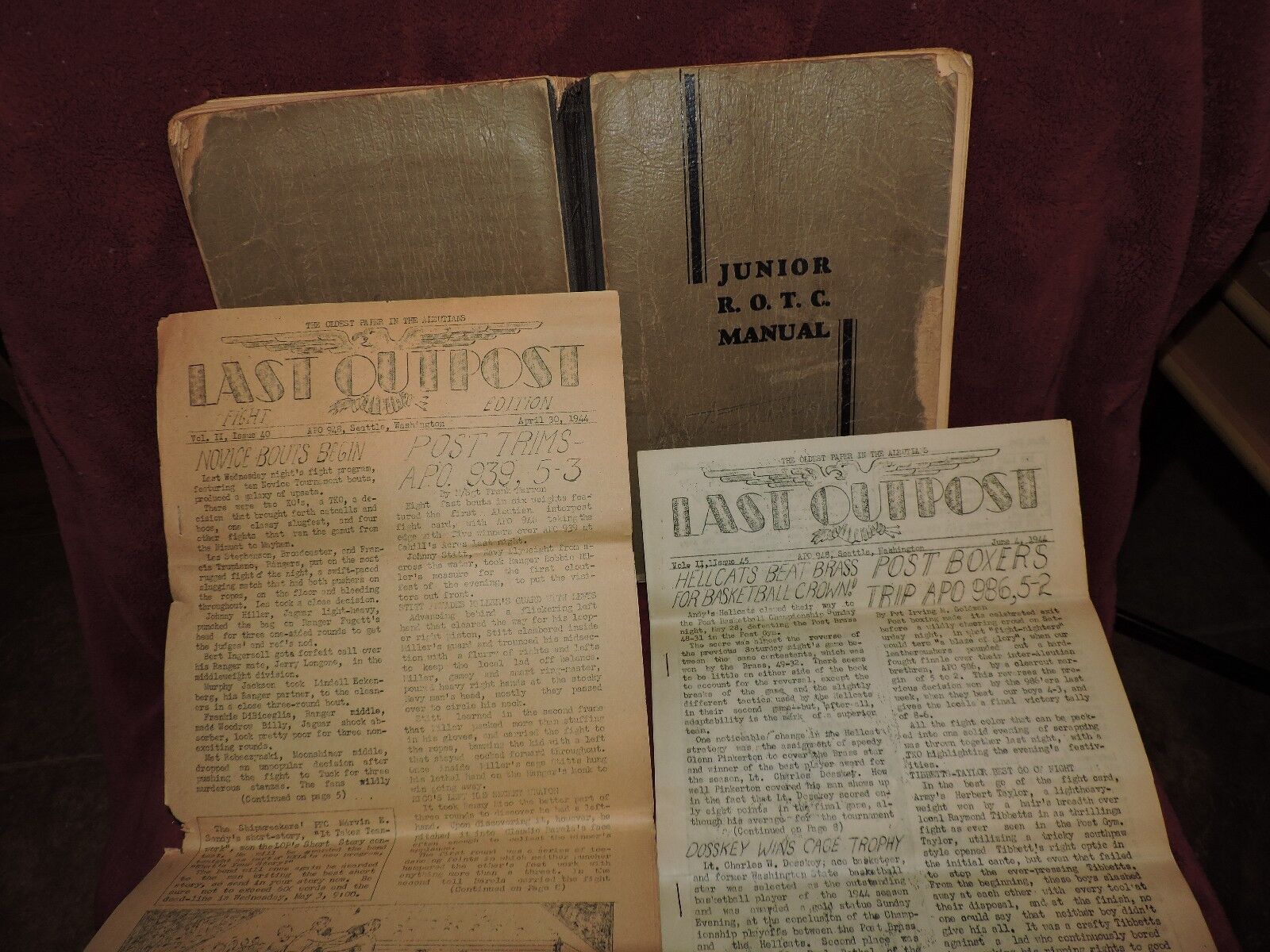 VINTAGE 1944 JUNIOR ROTC MANUAL WITH BONUS NEWS LETTERS FROM 1944 ...