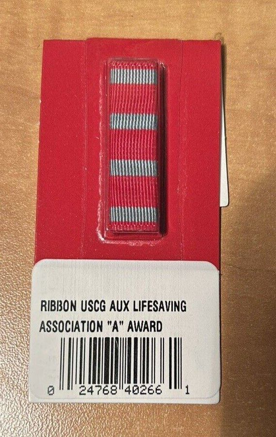U S Coast Guard Auxiliary (USCGA) Ribbon: Lifesaving Association "A" A ...