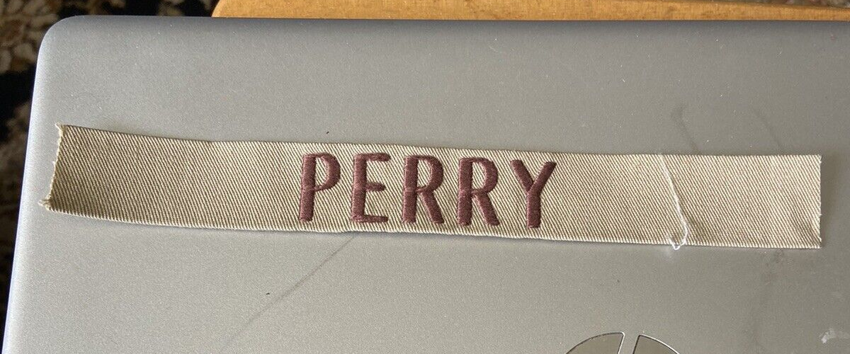 US Navy Name Tag Cloth Uniform Strip Khaki "PERRY" 8" USN – Juniors ...