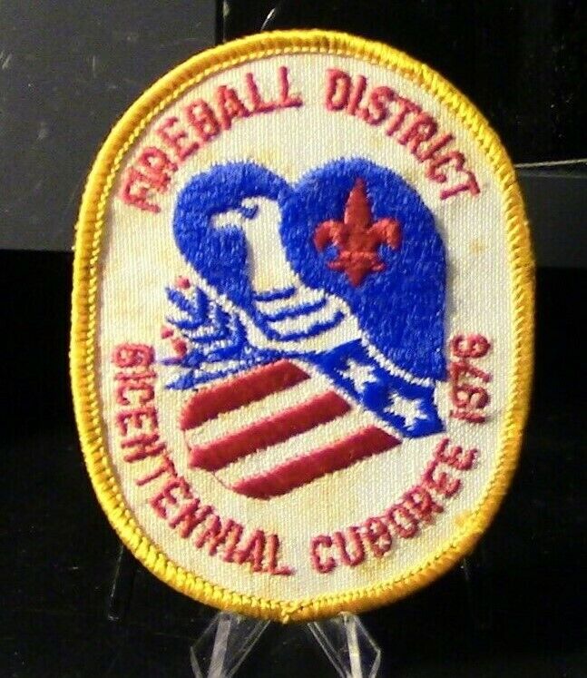 BSA Patch: Fireball District, Bicentennial Cuboree 1976 Patch – Juniors ...
