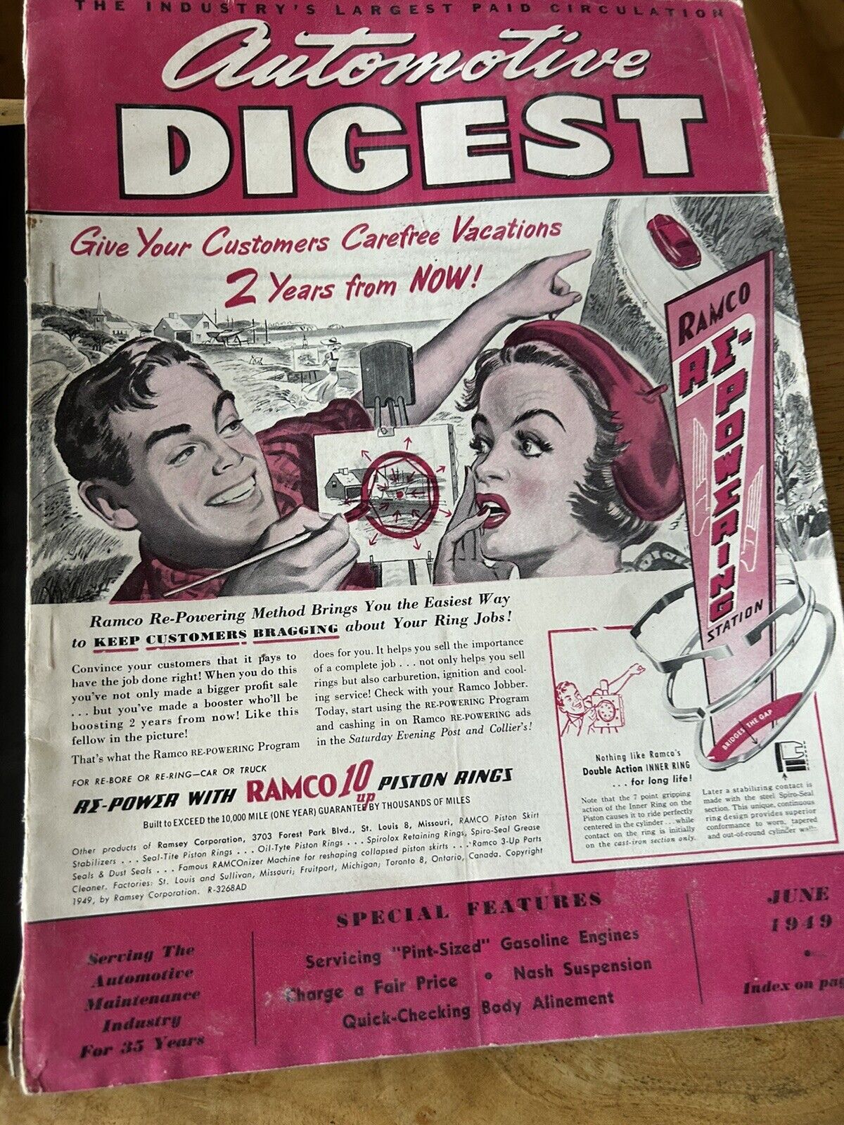 AUTOMOTIVE DIGEST MAGAZINE, JUNE 1949 – Juniors Variety Store